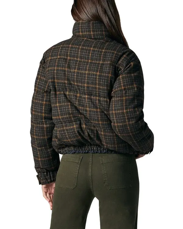 Joe's Jeans The Bruna Brushed Plaid Puffer Jacket - Moss Multi