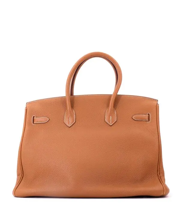 Hermès Birkin 35 Handbag Brown Togo With Palladium Hardware - Gold