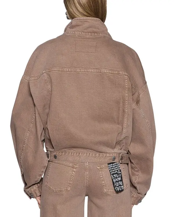 Ksubi Cotton Blend Funnel Neck Trucker Jacket
