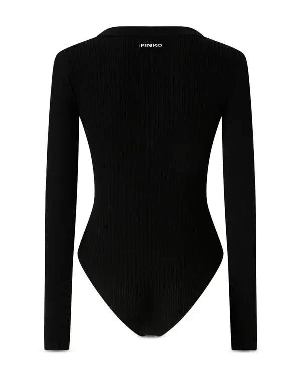 Pinko Danzica Plunging V Neck Bodysuit