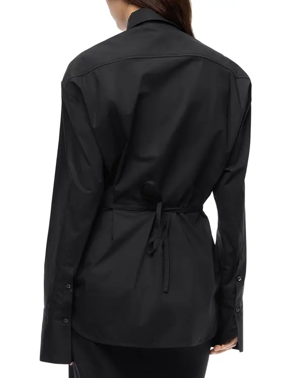 Pinko Maggiolino Ruched Drawstring Shirt - Black