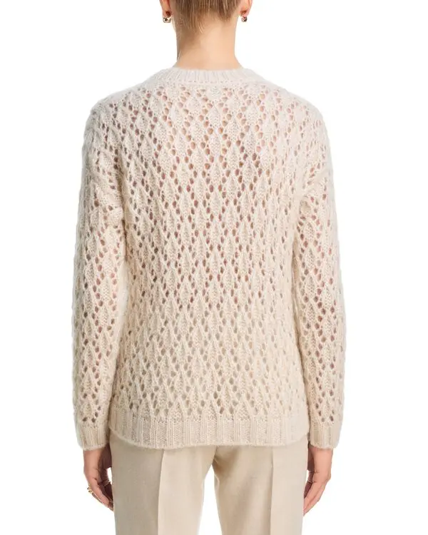 Eleventy Crewneck Mohair Blend Sweater