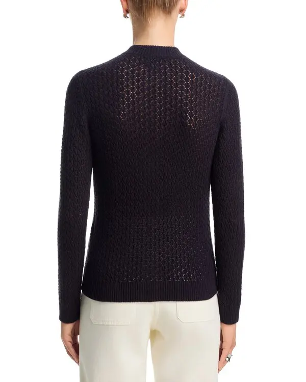 Eleventy Crewneck Cashmere Cardigan Sweater