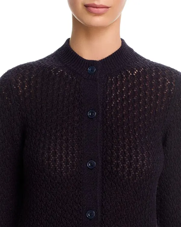 Eleventy Crewneck Cashmere Cardigan Sweater