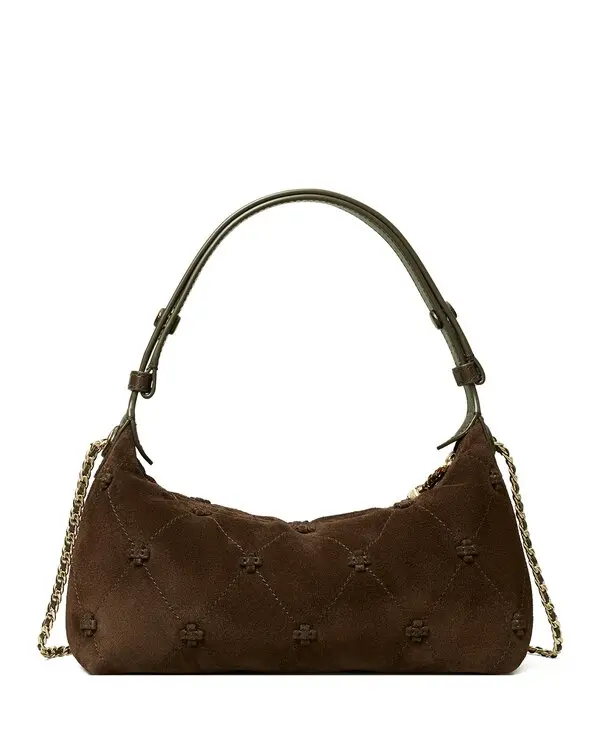 Tory Burch Bunny Knot Embroidered Suede Crossbody