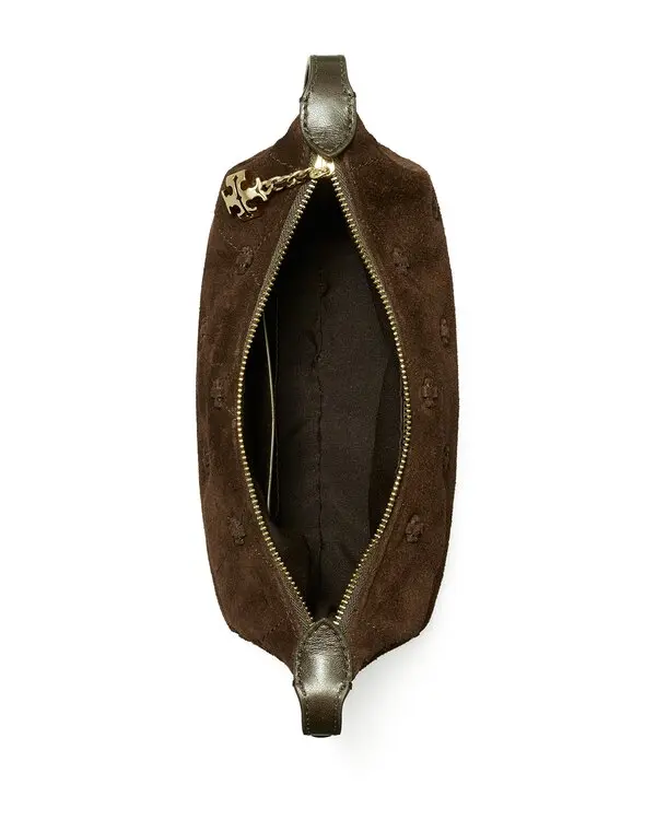 Tory Burch Bunny Knot Embroidered Suede Crossbody