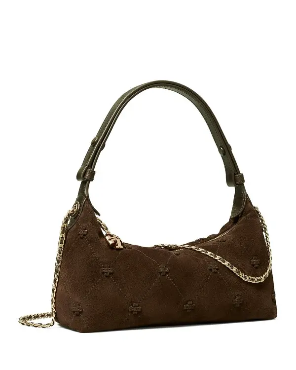 Tory Burch Bunny Knot Embroidered Suede Crossbody