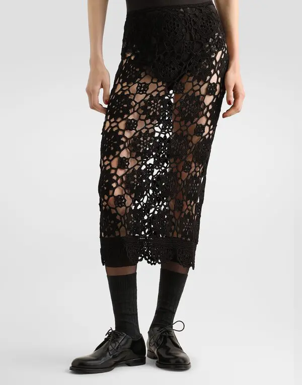 Dolce & Gabbana Crochet-knit Skirt