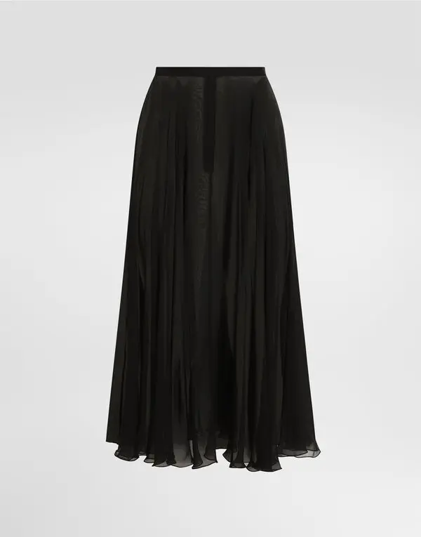 Dolce & Gabbana Chiffon Circle Skirt - Black
