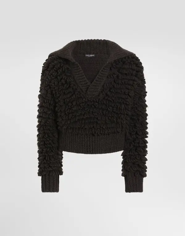 Dolce & Gabbana Fur-effect Wool Pullover