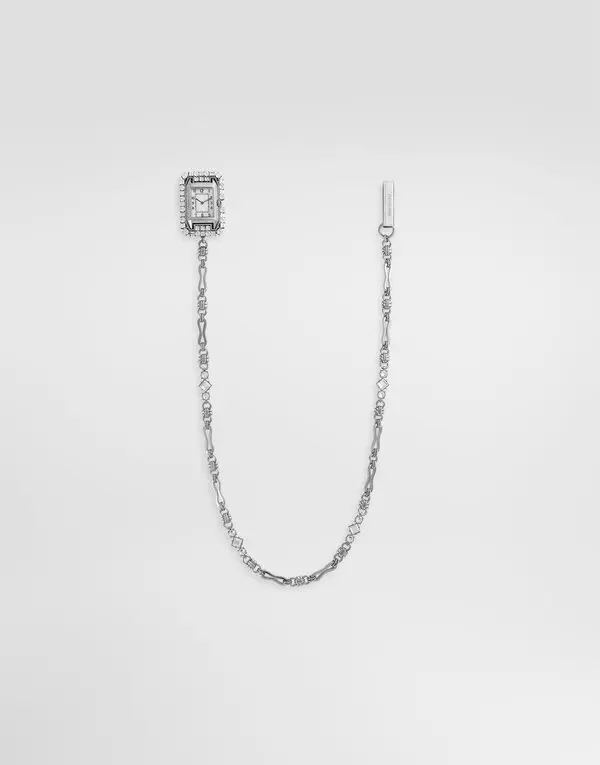 Dolce & Gabbana Watch Brooch With Rhinestones