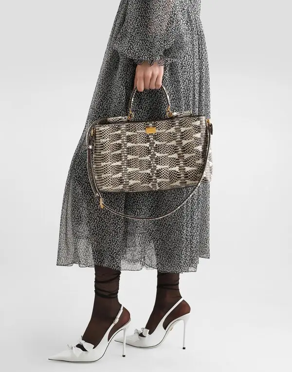 Dolce & Gabbana Medium Vittoria Shoulder And Crossbody Bag In Elaphe