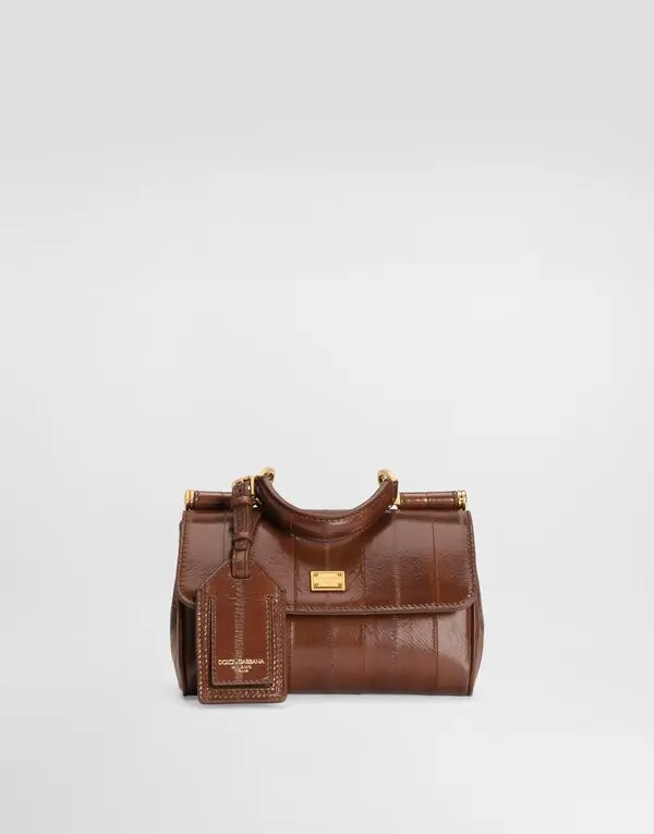 Dolce & Gabbana Mini My Sicily Eel Handbag - Brown