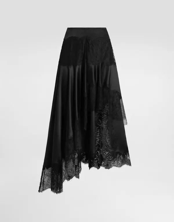 Dolce & Gabbana Satin Skirt - Black