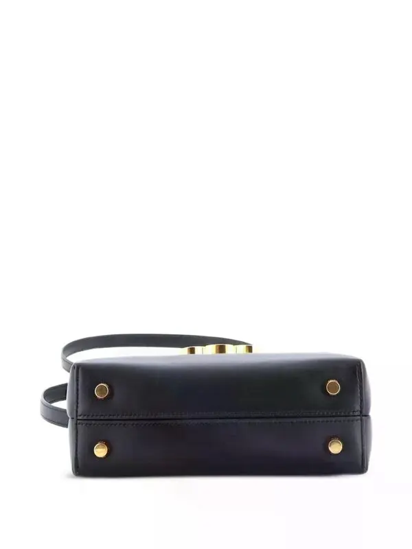 Celine Nino Top Handle Bag Leather Teen Satchel - Black