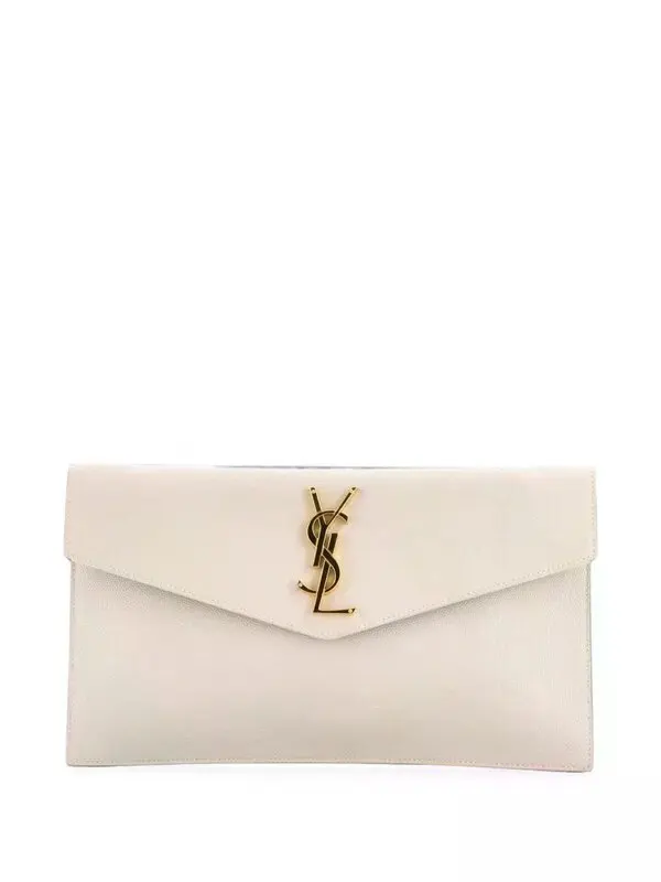 Saint Laurent Uptown Pouch Leather Clutch Bag