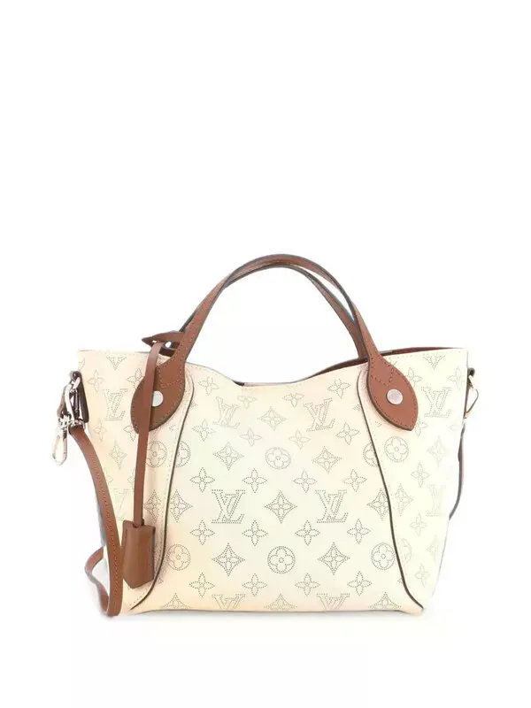 LOUIS VUITTON Hina Handbag Mahina Leather Pm Shoulder Bag - Neutrals