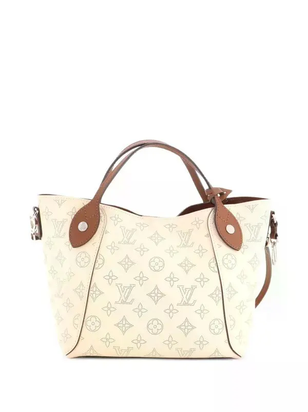 LOUIS VUITTON Hina Handbag Mahina Leather Pm Shoulder Bag - Neutrals