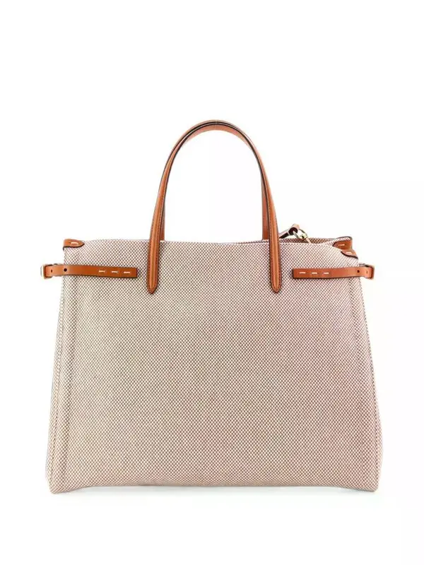 Valentino Garavani Antibes Shopping Canvas With Leather Medium Tote Bag