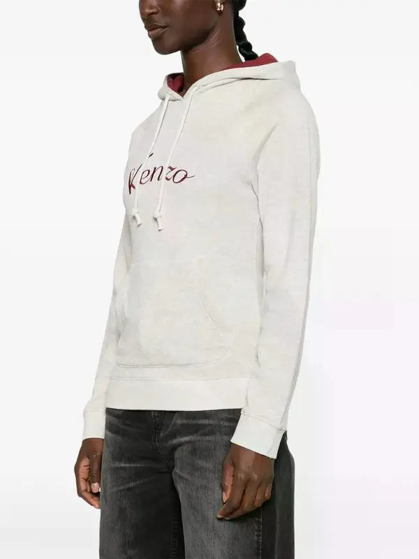 Kenzo Logo-embroidered Zip-hood Hoodie