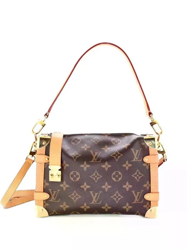 LOUIS VUITTON Side Trunk Handbag Monogram Canvas Mm Satchel - Brown