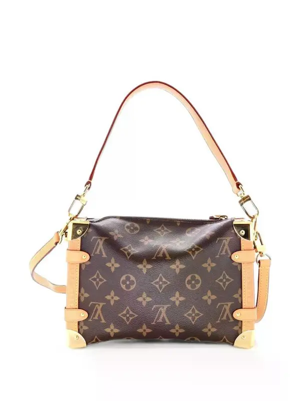 LOUIS VUITTON Side Trunk Handbag Monogram Canvas Mm Satchel - Brown
