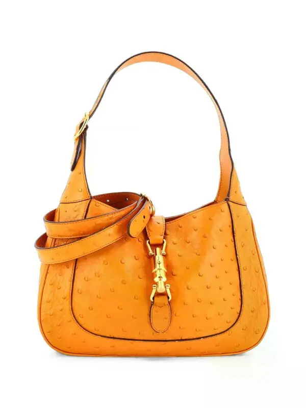 Gucci Jackie 1961 Ostrich Medium Hobo Bag