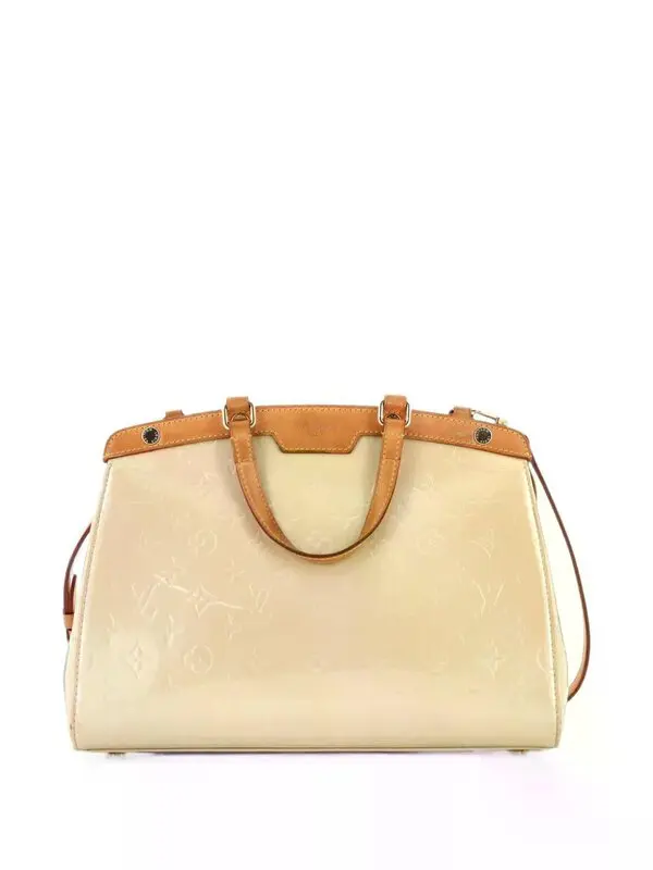 LOUIS VUITTON Brea Handbag Monogram Vernis Mm Satchel - Neutrals