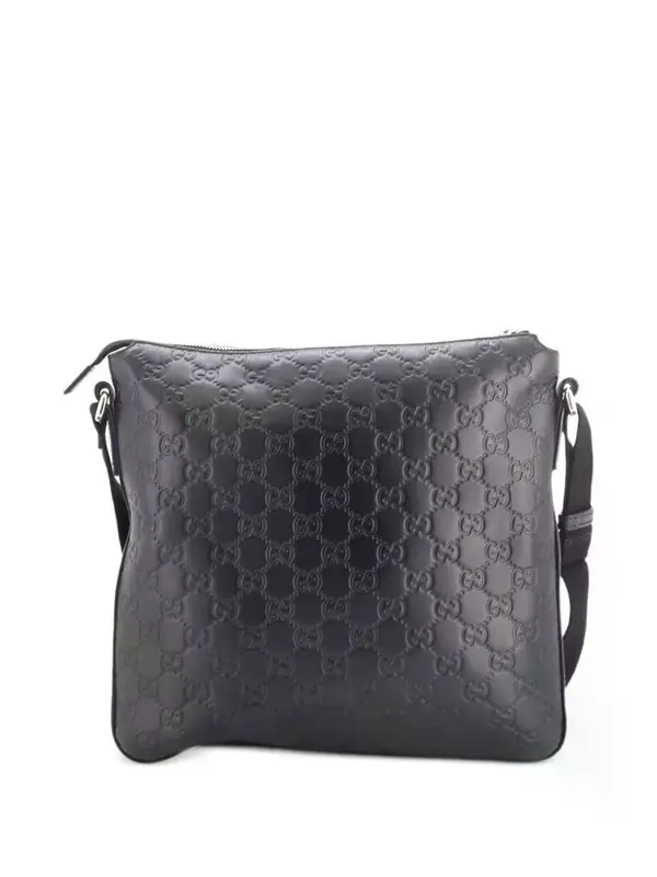 Gucci Signature Zip Messenger Bag Guccissima Leather Medium Crossbody Bag