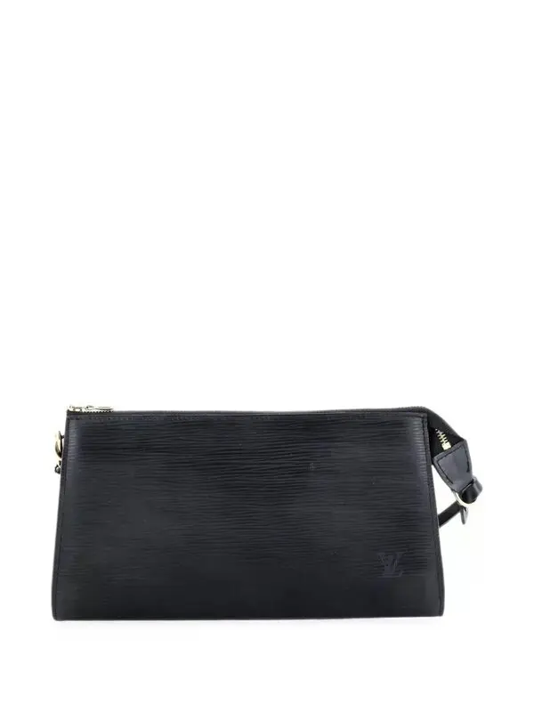 LOUIS VUITTON Pochette Accessoires Epi Leather Clutch Bag - Black