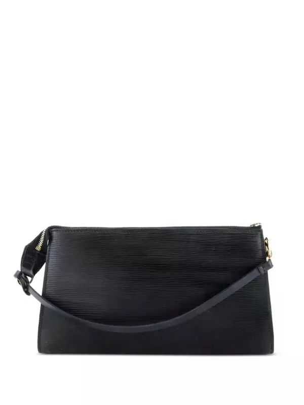 LOUIS VUITTON Pochette Accessoires Epi Leather Clutch Bag - Black