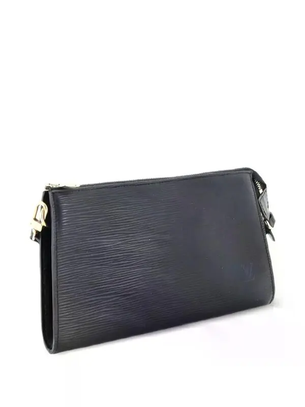 LOUIS VUITTON Pochette Accessoires Epi Leather Clutch Bag - Black