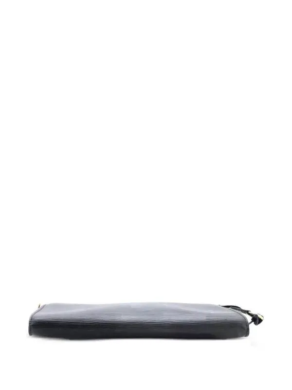 LOUIS VUITTON Pochette Accessoires Epi Leather Clutch Bag - Black