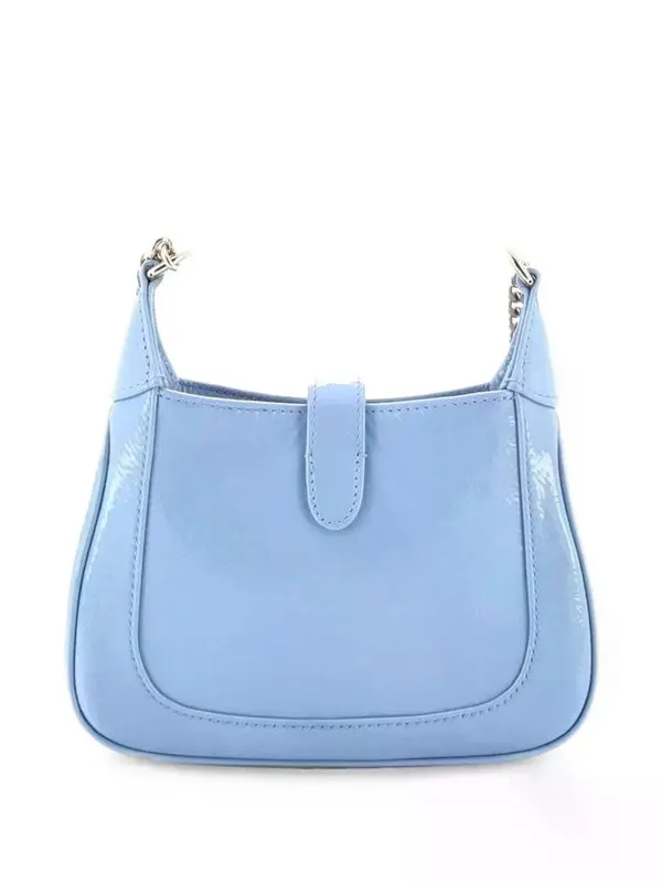 Gucci Jackie Notte Chain Patent Mini Hobo Bag - Blue