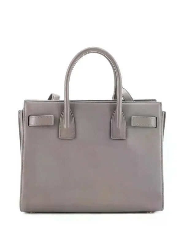 Saint Laurent Sac De Jour Bag Leather Baby Tote Bag - Grey