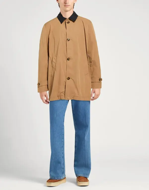 Woolrich Overcoat & Trench Coat Camel Size Textile Fibers