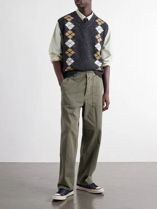 Visvim Diamante Wool And Cashmere-blend Vest