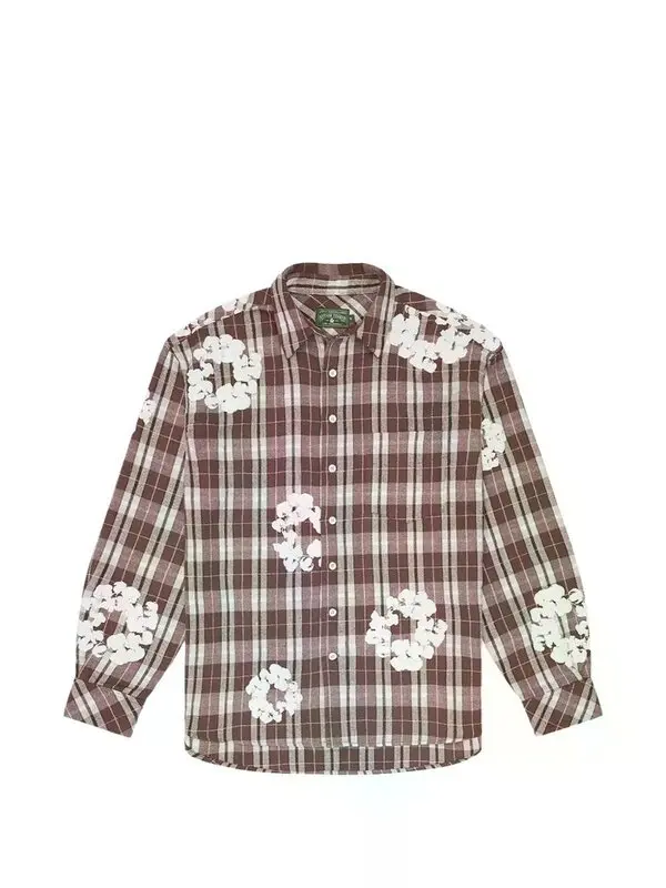 DENIM TEARS Wreath Checked Flannel Shirt