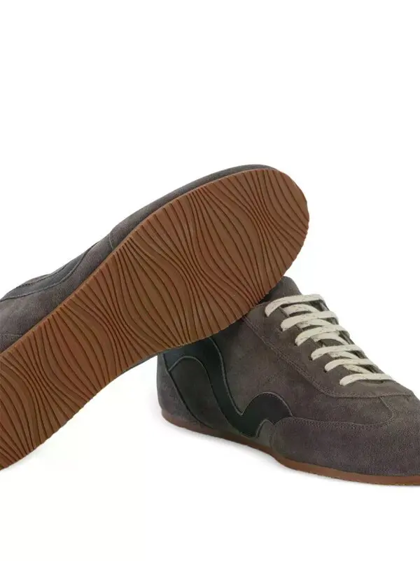 LARDINI Suede Shearling-lined Sneakers