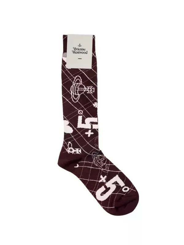 VIVIENNE WESTWOOD Plus 5 Graphic-print Socks
