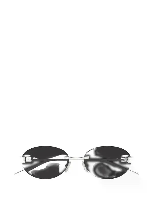 Balenciaga Gossip Bb Rimless Oval-frame Sunglasses
