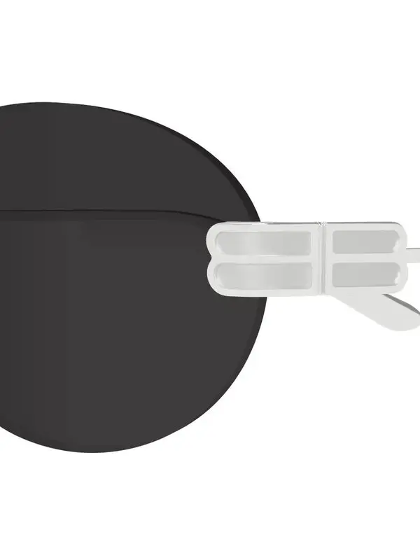 Balenciaga Gossip Bb Rimless Oval-frame Sunglasses - Silver
