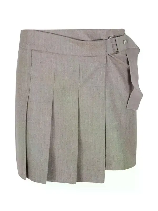 P.a.r.o.s.h Pleated Buckled Mini Skirt