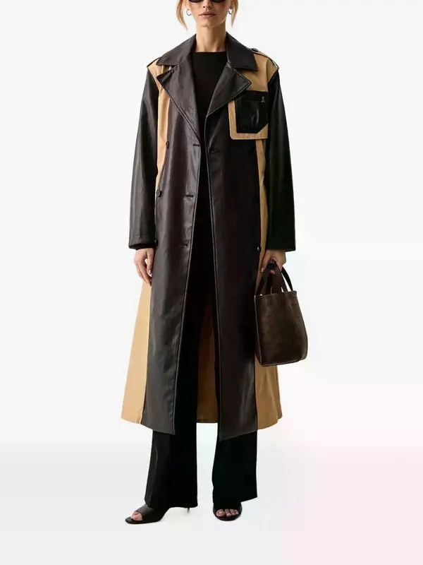 Patrizia Pepe Colour-block Double-breasted Coat