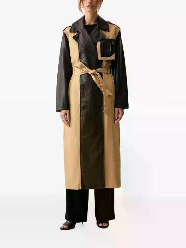 Patrizia Pepe Colour-block Double-breasted Coat