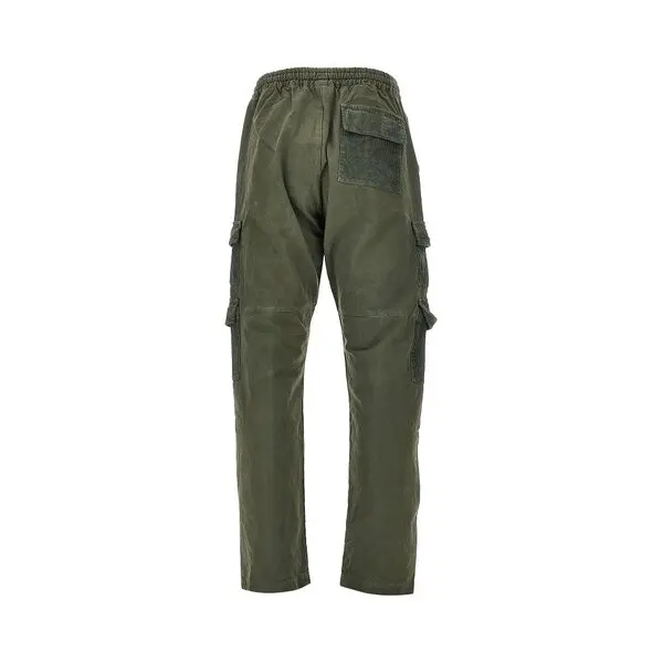 MAUNA KEA Canva And Corduroy Cargo Pant - Green
