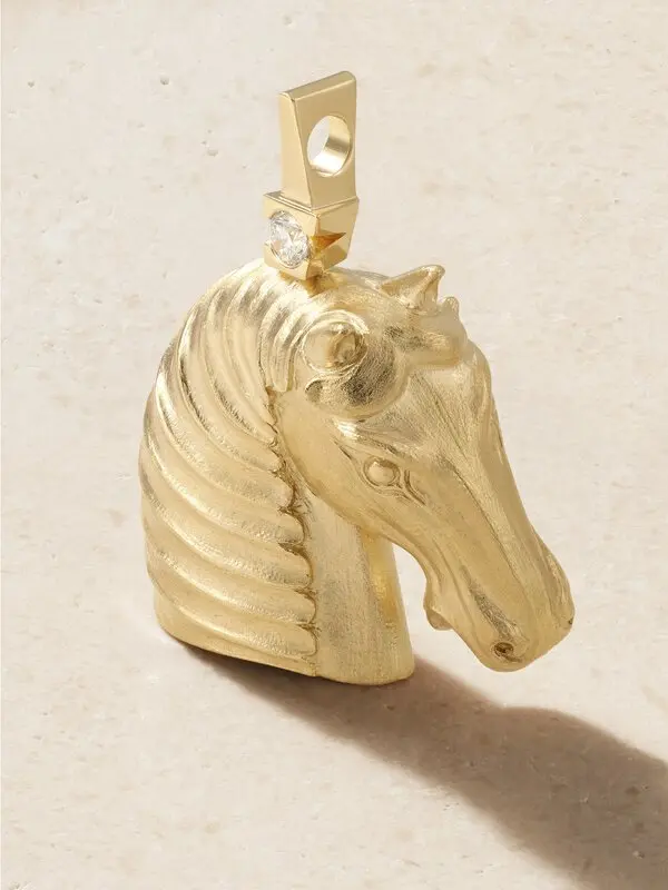 OLE LYNGGAARD COPENHAGEN Horse's Head 18-karat Diamond Pendant