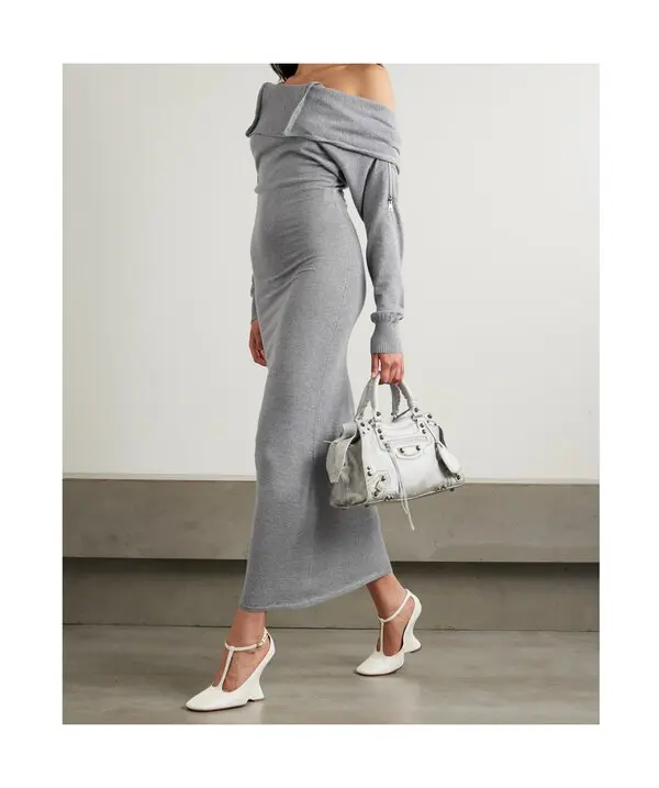 Y/project Hooded Zip-detailed Merino Wool Maxi Dress
