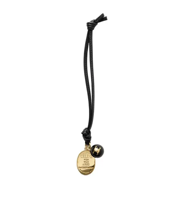 Celine Maison Medallion Charm In Smooth Lambskin And Metal