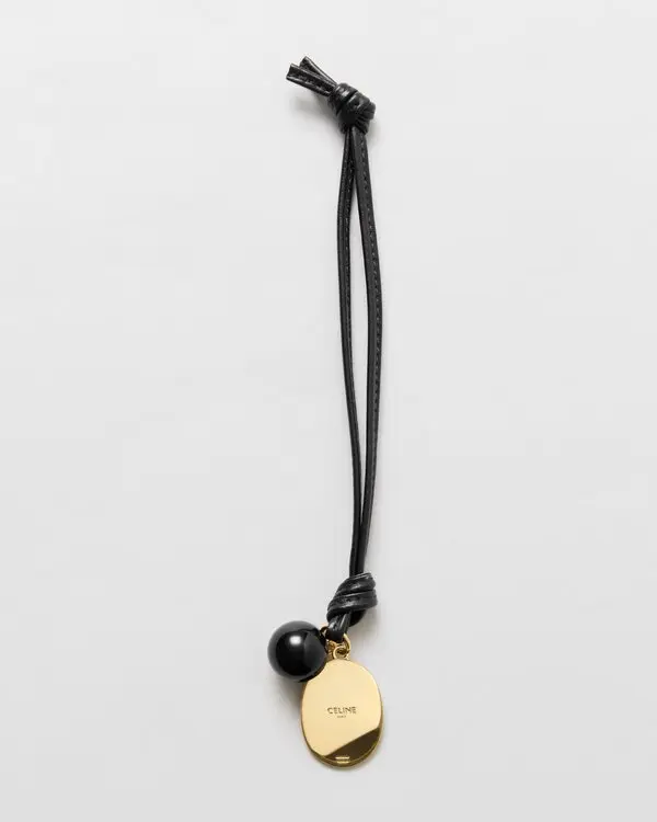 Celine Maison Medallion Charm In Smooth Lambskin And Metal
